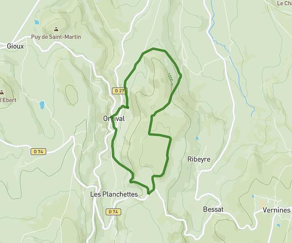 Bois des Bourelles - Orcival, Puy-de-Dôme | Walk | MapPlanner